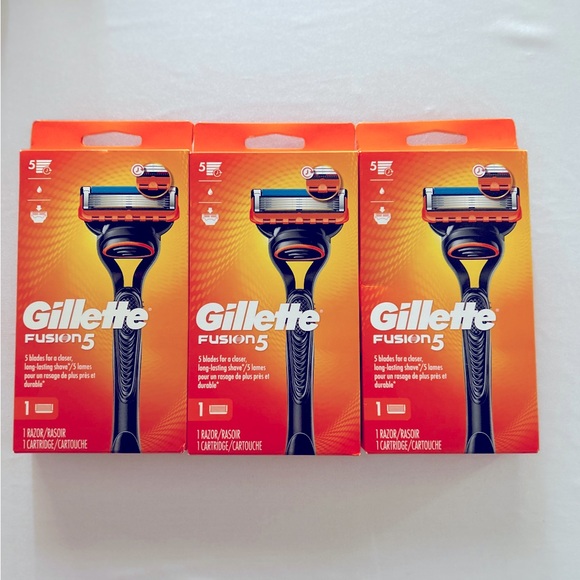 gillette | Grooming | Mens Gillette Fusion 5 Razors 3 Package Bundle ...